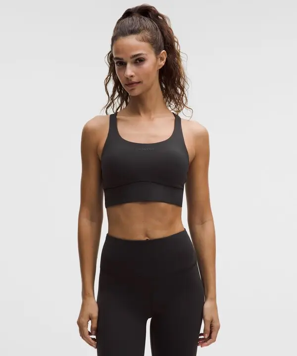 Lululemon Energy Longline Bra Medium Support B-d Cups Evolve - Black