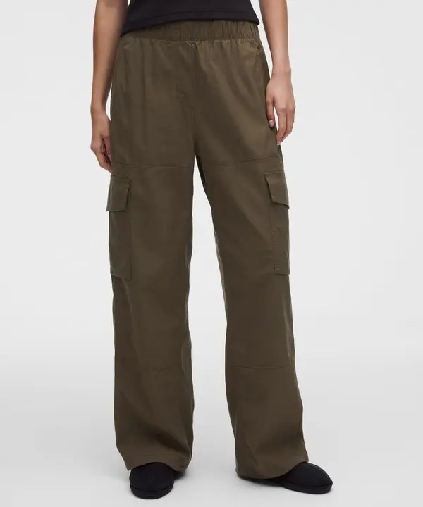 Lululemon Lululinen Mid-rise Cargo Pant - Olive Brown