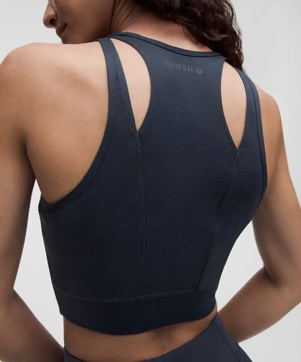 Lululemon Mesh Cut-out Cropped Tank Top - True Navy