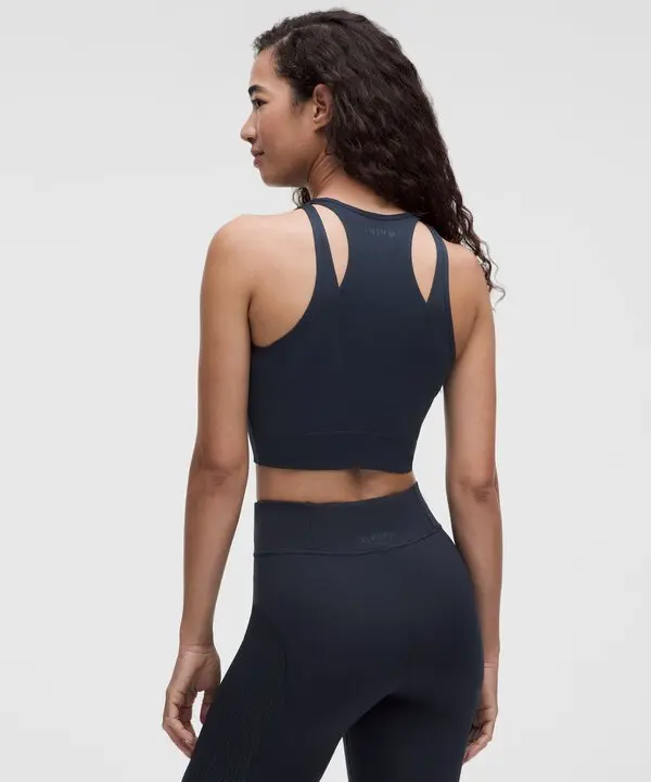 Lululemon Mesh Cut-out Cropped Tank Top - True Navy