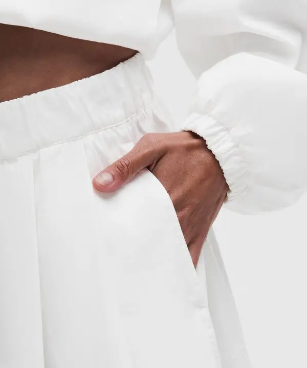 Lululemon Lululinen Adjustable-hem Maxi Skirt - White