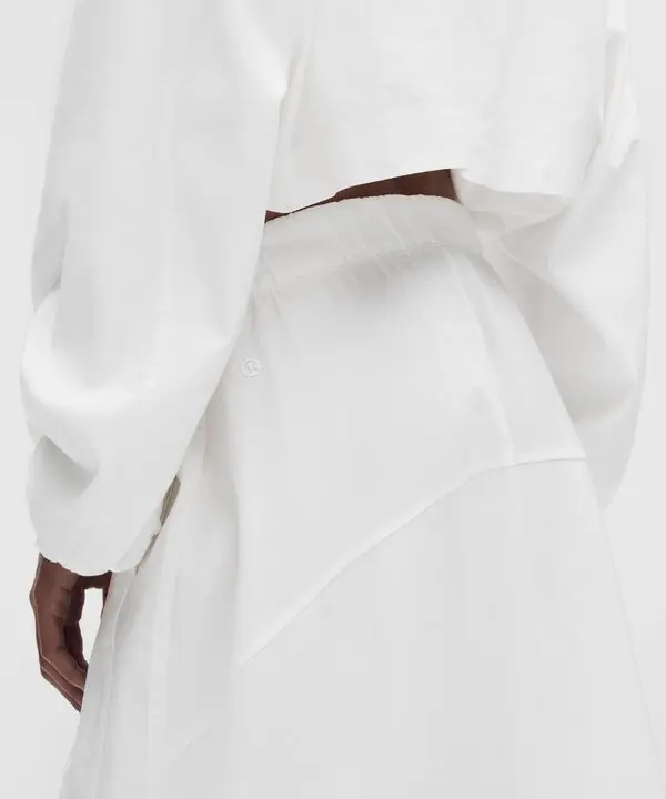 Lululemon Lululinen Adjustable-hem Maxi Skirt - White