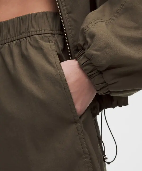 Lululemon Lululinen High-rise Relaxed-fit Short 7 - Olive Brown