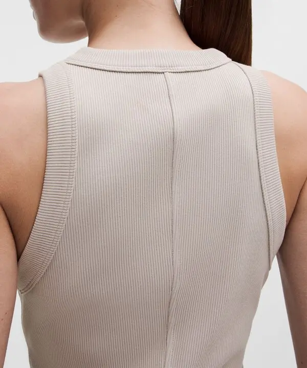 Lululemon Ribbed Heavyweight Cotton-blend Mini Dress - Downtown Tan