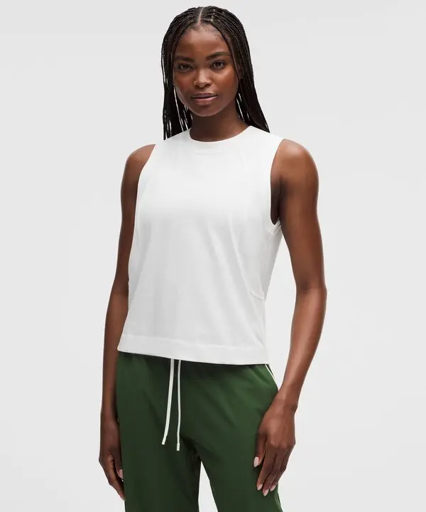 Lululemon Scuba Cotton Jersey Tank Top - White