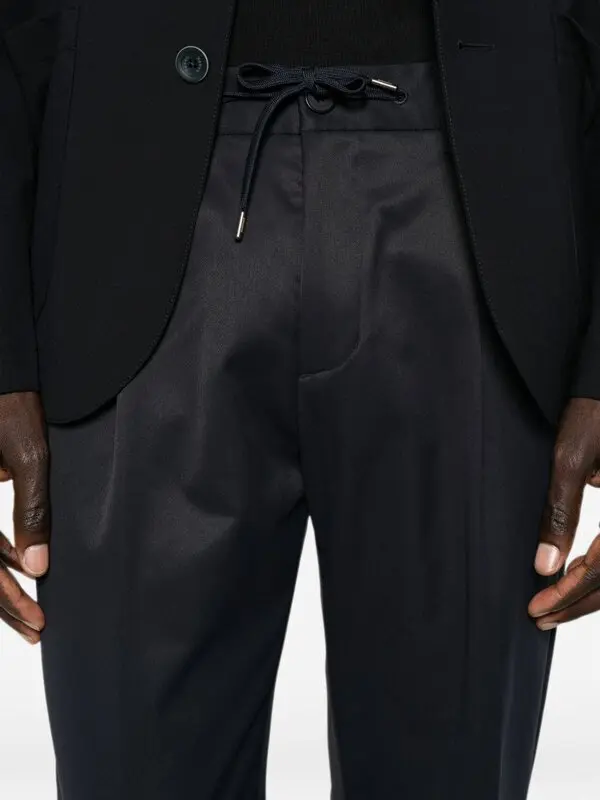Herno Regular Trousers With Satin Finish - Blue