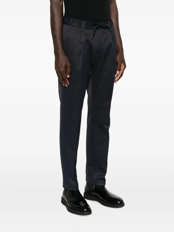Herno Regular Trousers With Satin Finish - Blue