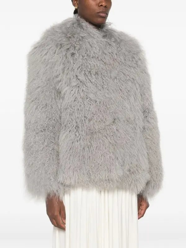 MARTHA LOUIS Shearling-effect Long Sleeve Jacket