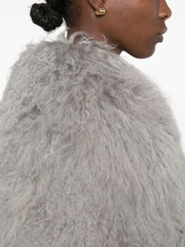 MARTHA LOUIS Shearling-effect Long Sleeve Jacket