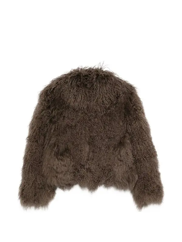 MARTHA LOUIS Shearling-effect Cropped Jacket