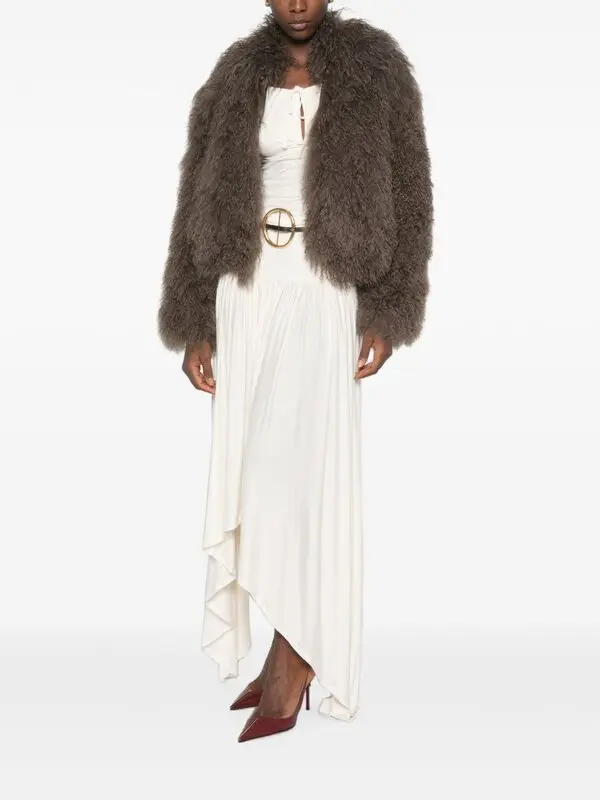 MARTHA LOUIS Shearling-effect Cropped Jacket