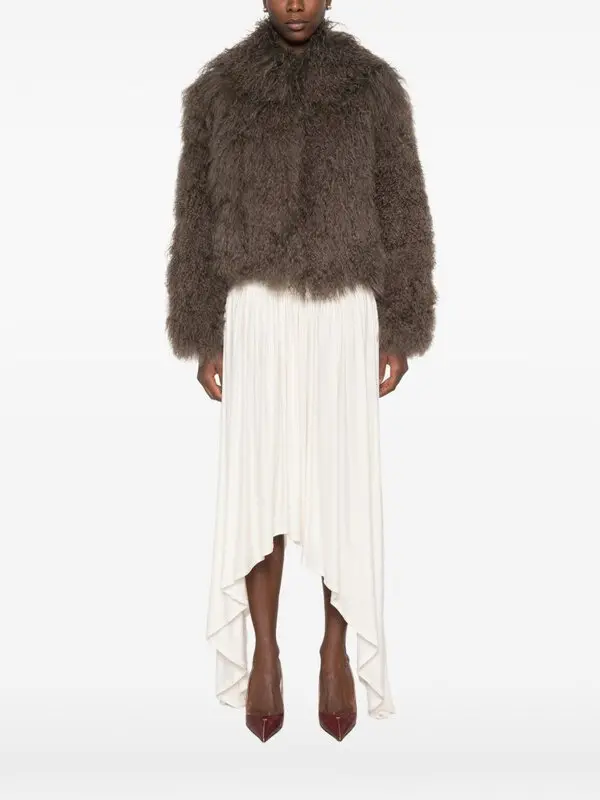 MARTHA LOUIS Shearling-effect Cropped Jacket