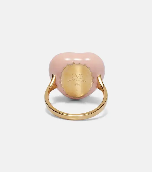 Valentino Garavani Cœur Royal Vlogo Enamel Ring