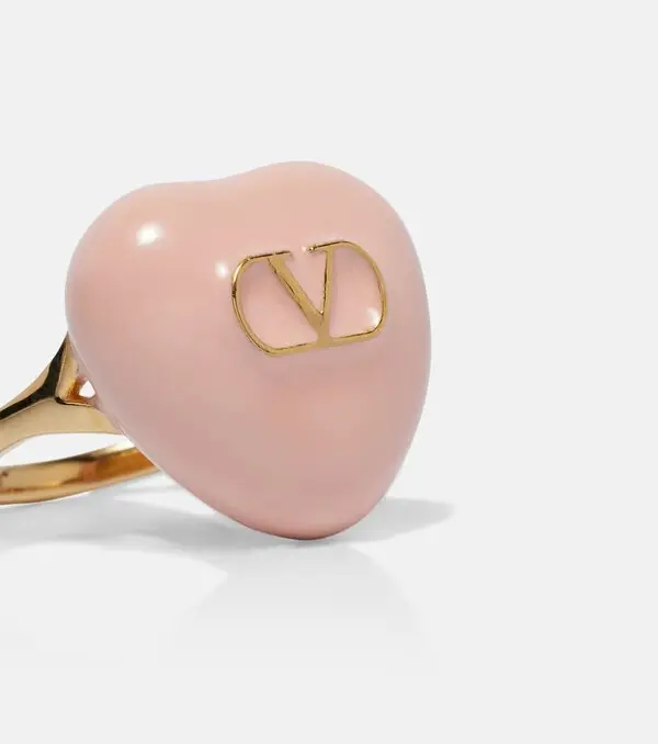 Valentino Garavani Cœur Royal Vlogo Enamel Ring