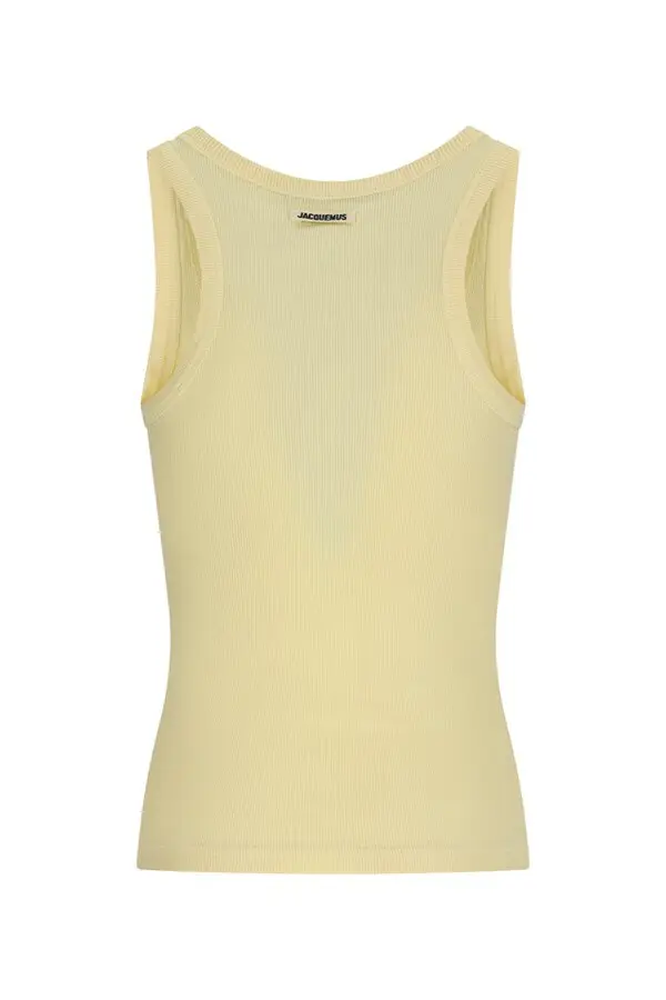 Jacquemus Ribbed Tank Top - Light Yellow