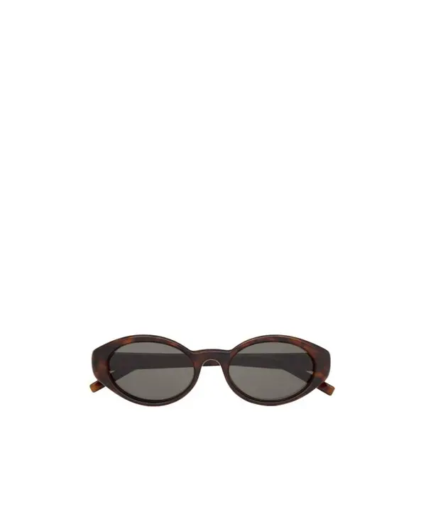 Saint Laurent Tortoiseshell Oval Sunglasses - Light Havana