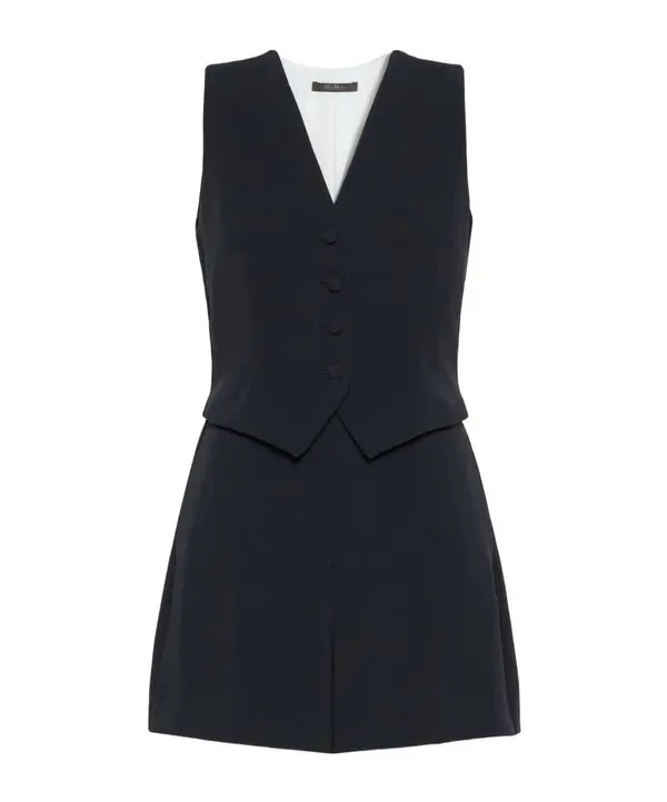 Max Mara Sleeveless Playsuit With Contrast Patchwork