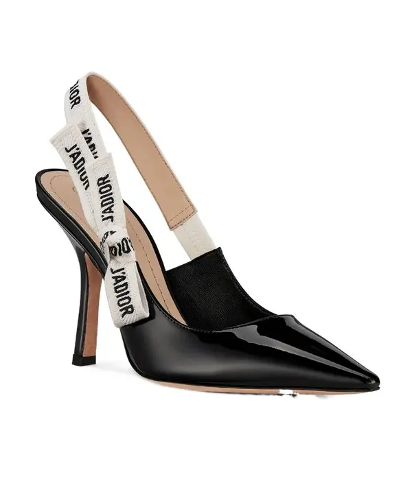 Dior J'adior Slingback Pumps With Embroidered Ribbon