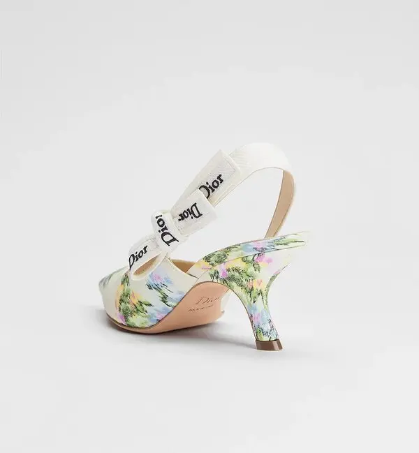 Dior Slingback Pump With Floral Embroidery