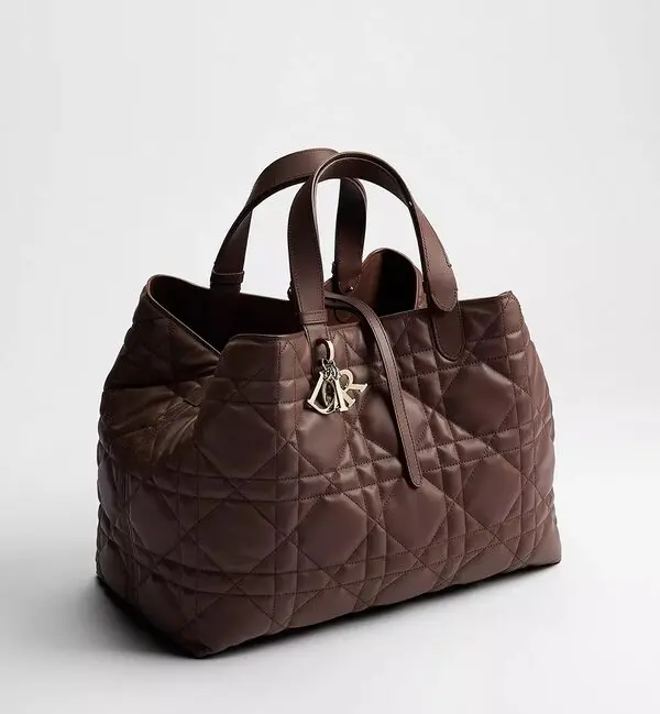 Dior Large Quilted Calfskin Tote Bag With Cd Clasp