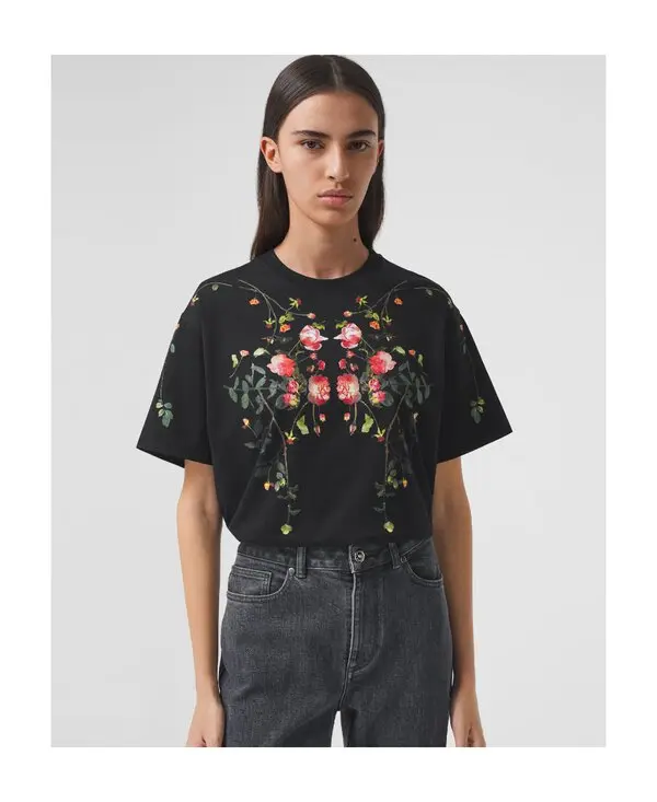Burberry Rose Print Oversized T-shirt