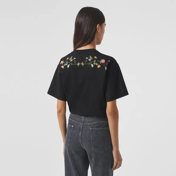 Burberry Rose Print Oversized T-shirt