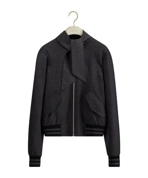 Dior Zip-up Jacket With Removable Tie Collar