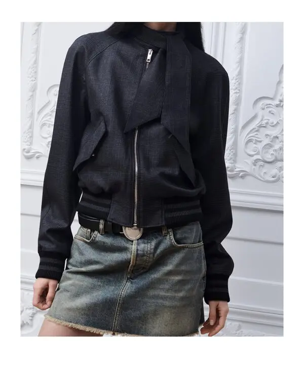 Dior Zip-up Jacket With Removable Tie Collar