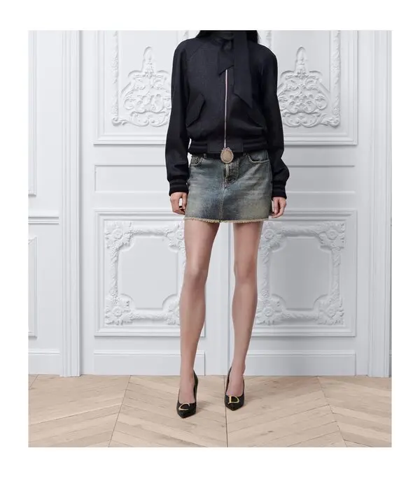 Dior Zip-up Jacket With Removable Tie Collar