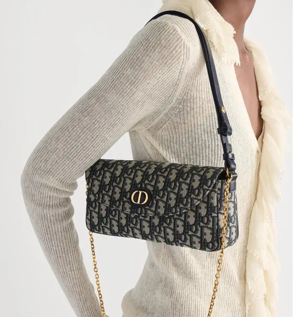 Dior 30 Montaigne D-vine Pouch With Chain