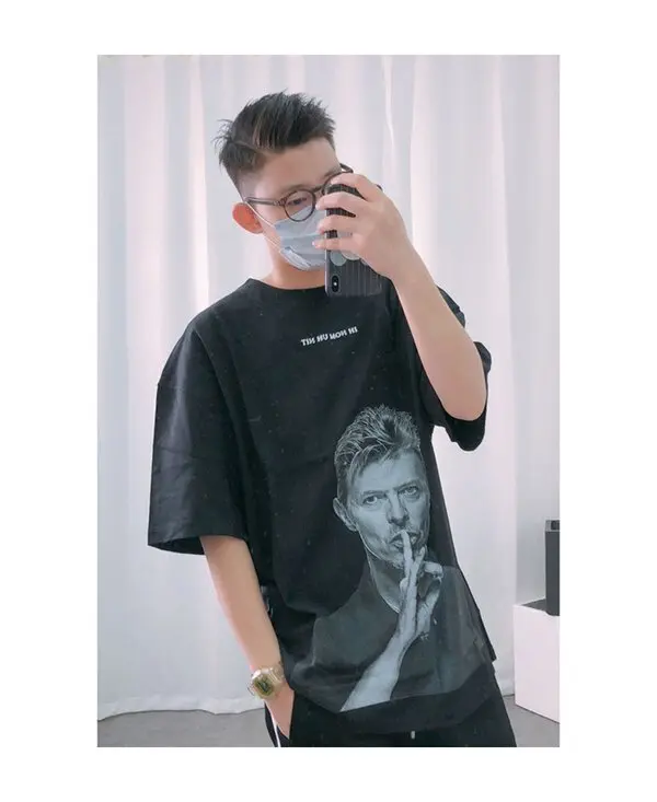 IH NOM UH NIT Portrait Printed Short-sleeved T-shirt