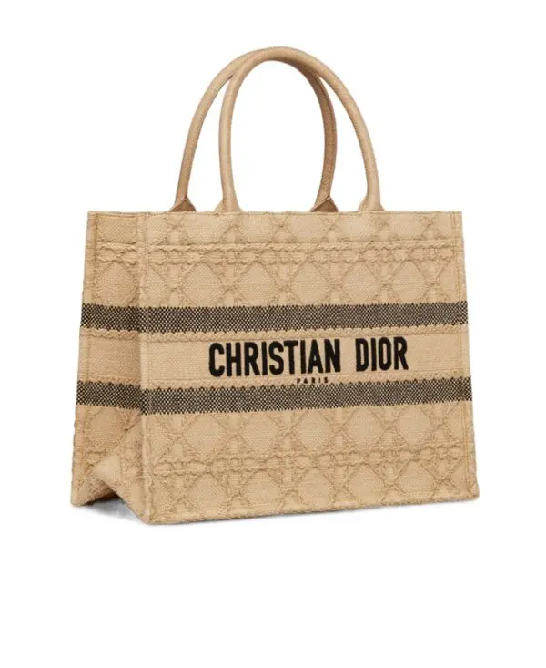 Dior Book Tote Medium Wine Coconut Handbag