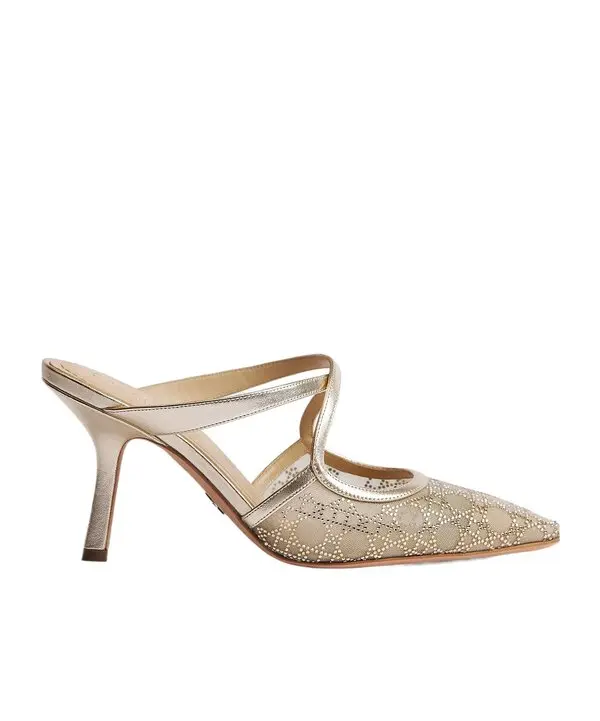 Dior Embellished Mesh Heeled Mule