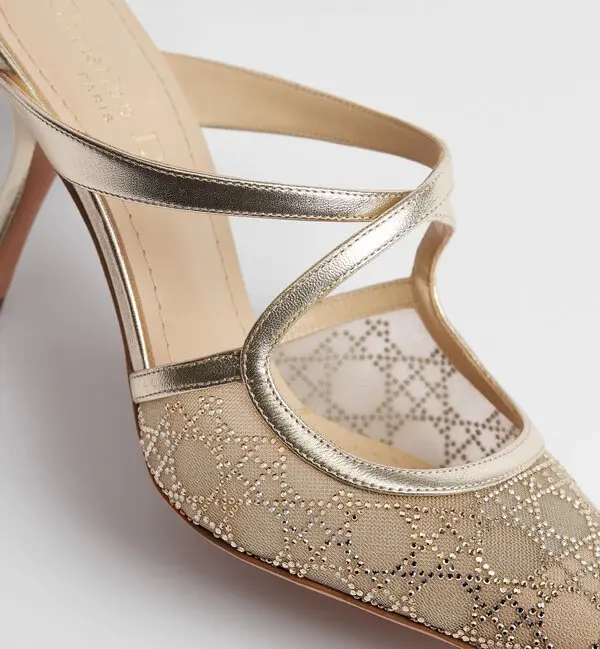 Dior Embellished Mesh Heeled Mule
