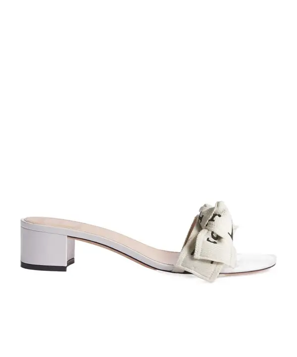 Dior J'adior Heeled Slide With Bow Detailing