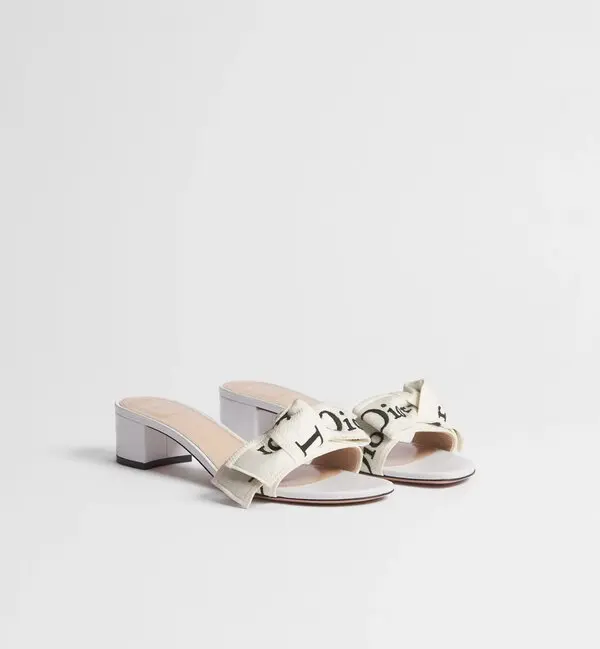 Dior J'adior Heeled Slide With Bow Detailing