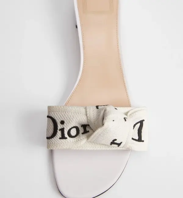 Dior J'adior Heeled Slide With Bow Detailing