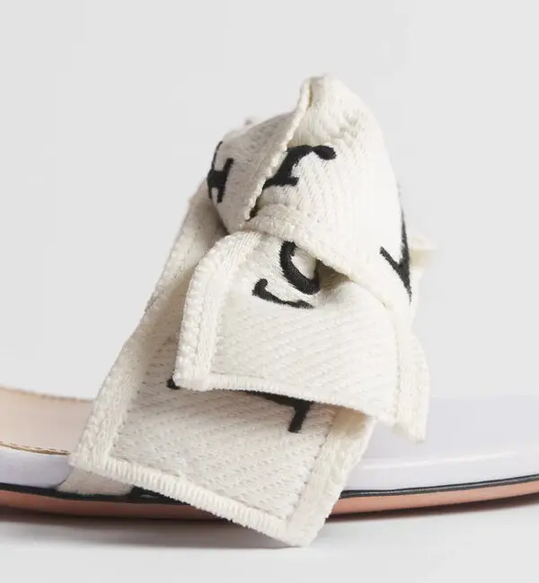 Dior J'adior Heeled Slide With Bow Detailing