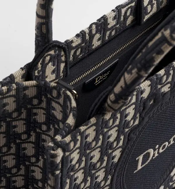 Dior Small Book Tote With Strap - Blue