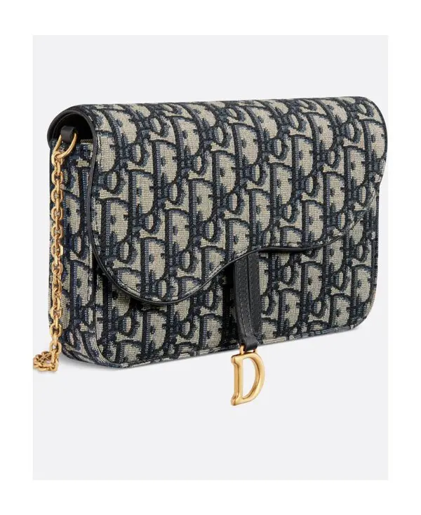 Dior Saddle Pouch With Chain