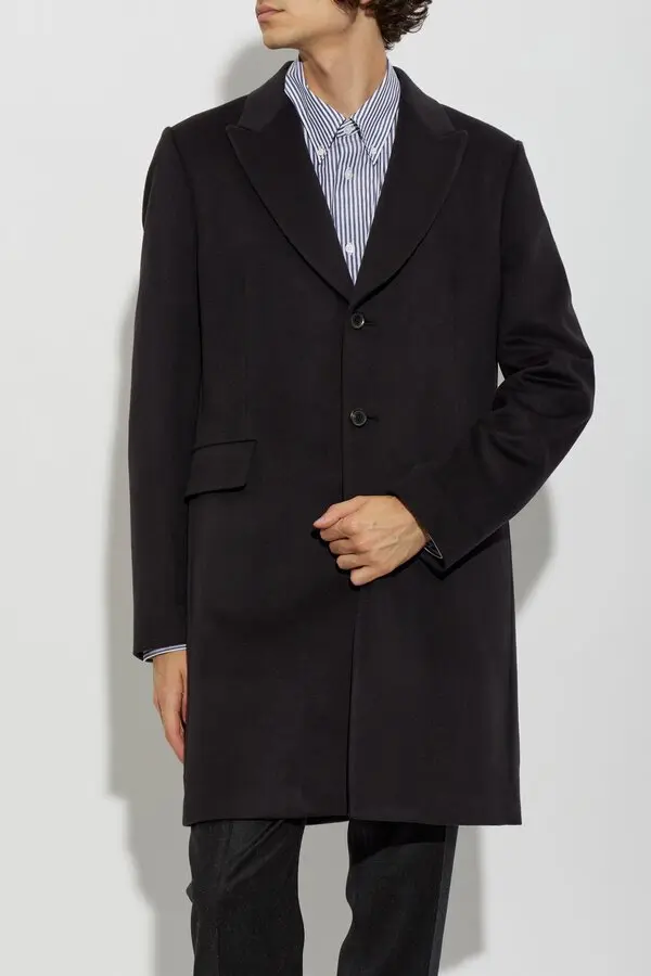 Paul Smith Wool Blend Coat With Single Vent