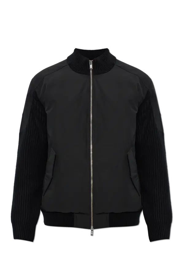 Moose Knuckles Puffer Jacket With Patch - Black