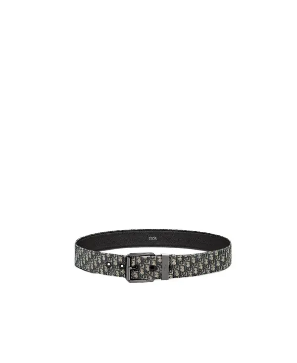 Dior Monogrammed Belt With Clasp Detail - Black