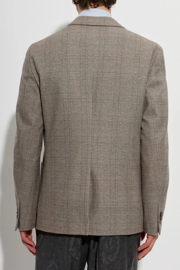 Etro Checked Blazer With A Single Vent