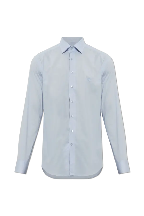 Etro Cotton Shirt With Embroidered Logo