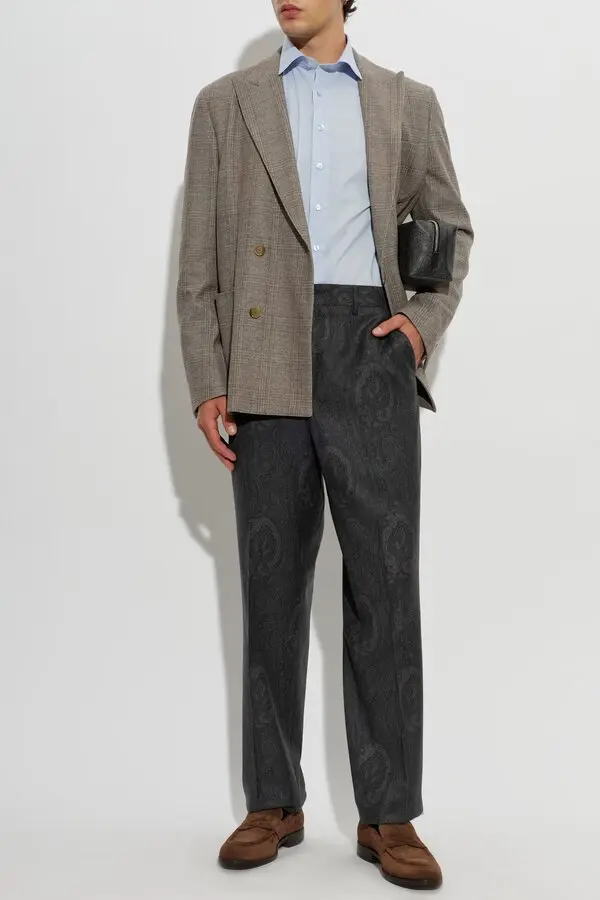 Etro Cotton Shirt With Embroidered Logo