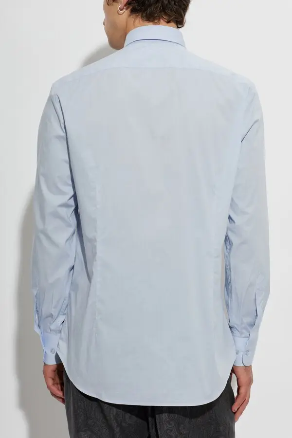 Etro Cotton Shirt With Embroidered Logo