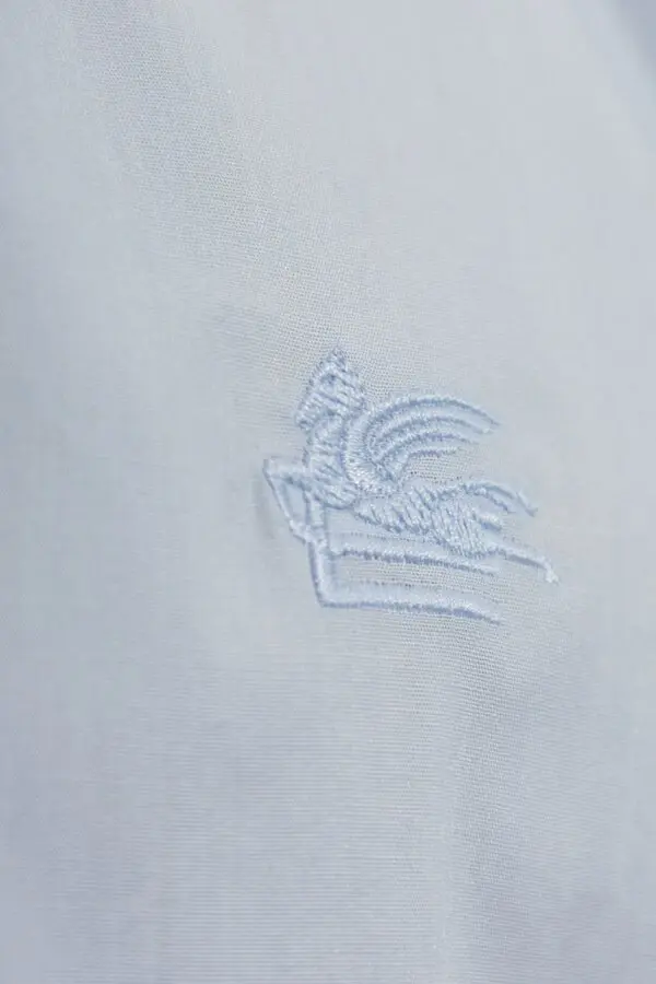 Etro Cotton Shirt With Embroidered Logo