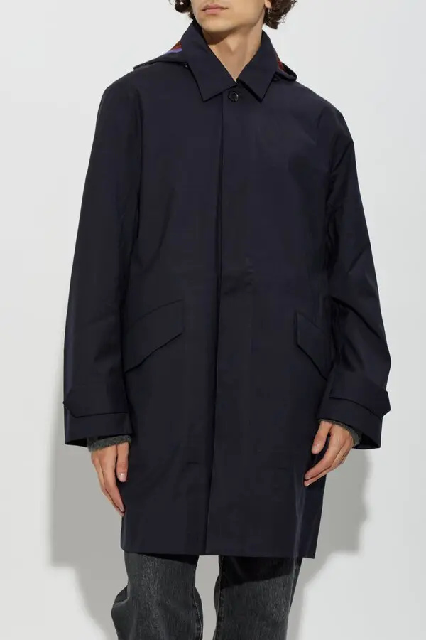 Paul Smith Wool Coat With Detachable Hood