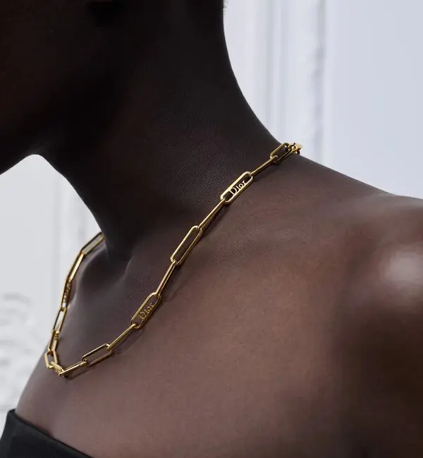 Dior Link Necklace With Logo Detail